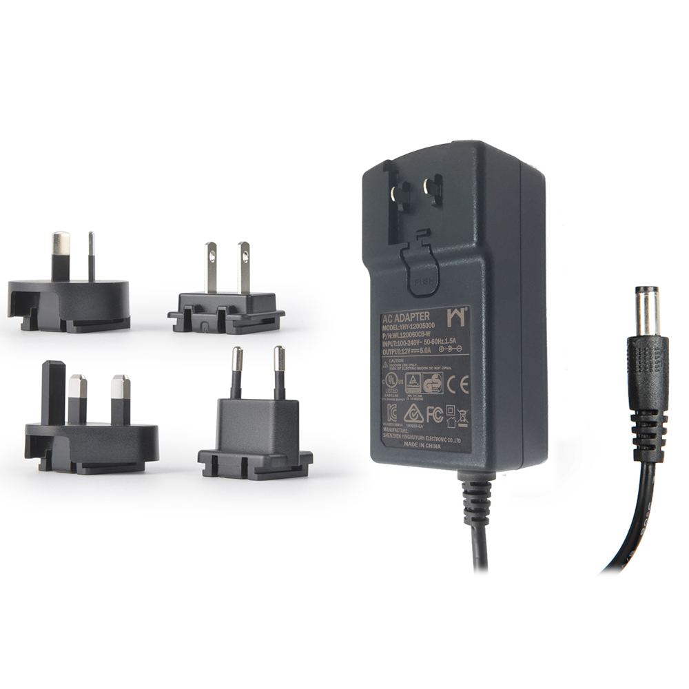 12 Vdc 3 Amp Interchangeable Switching Power Adapter--YHY Group